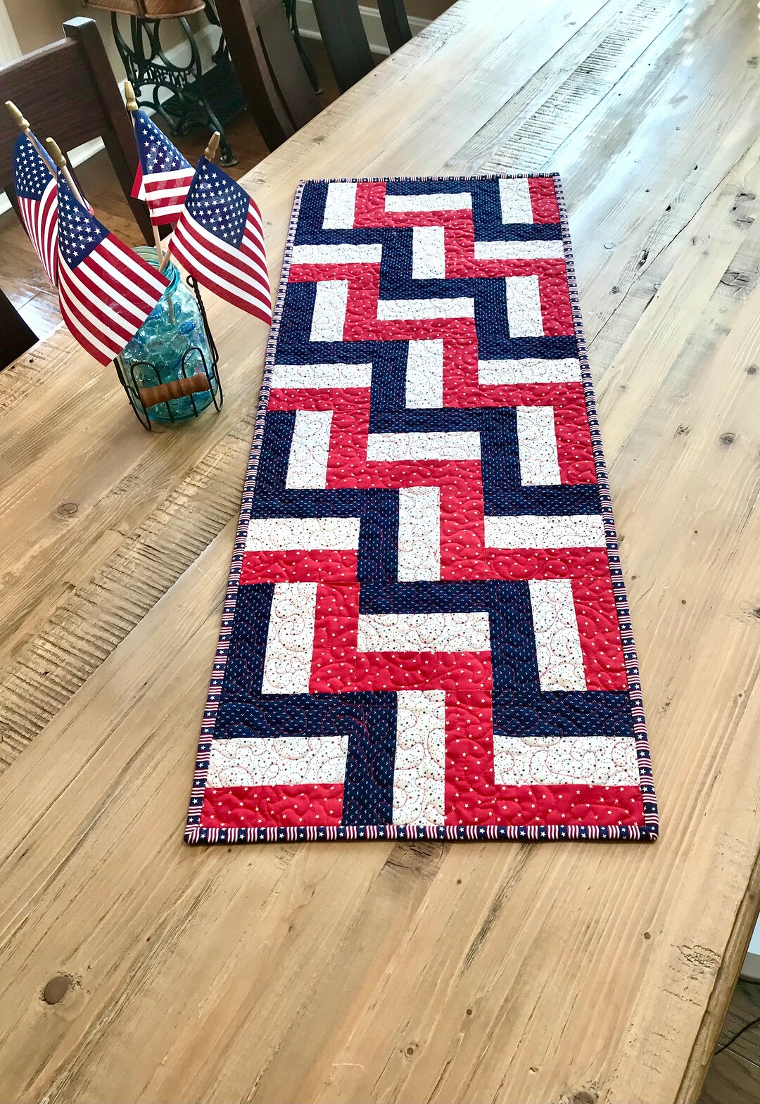 Table Runner,quilted,country Décor,table Centerpiece,kitchen Décor ...