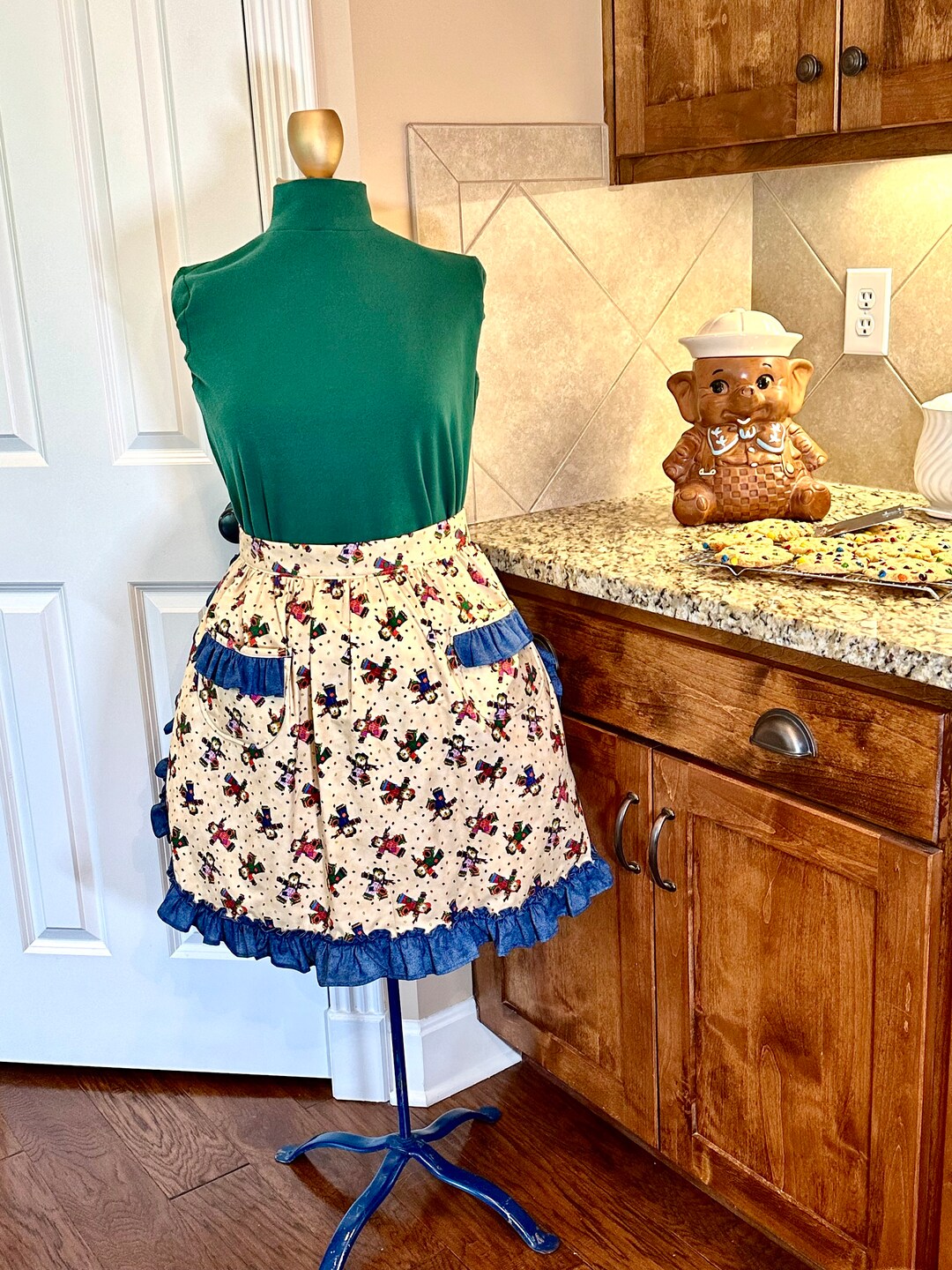 Apron,fall,baking Apron,half Apron,woman Apron,cotton Apron,cooking ...