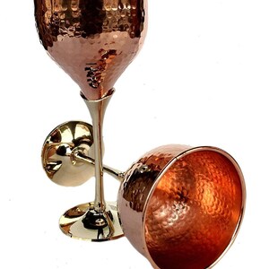 Pure Copper Wine Glasscocktail Goblet for Hotel restaurant - Etsy