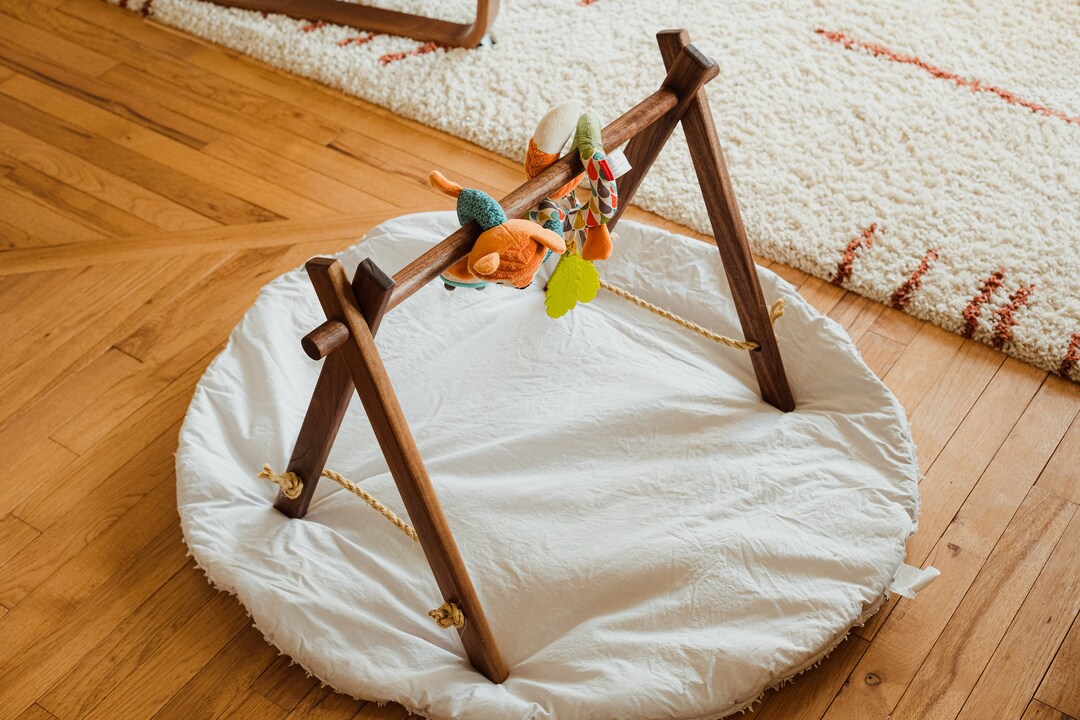 Wooden Play Gym Baby Play Gym Play Gym Frame Activity Gym Walnut Play ...