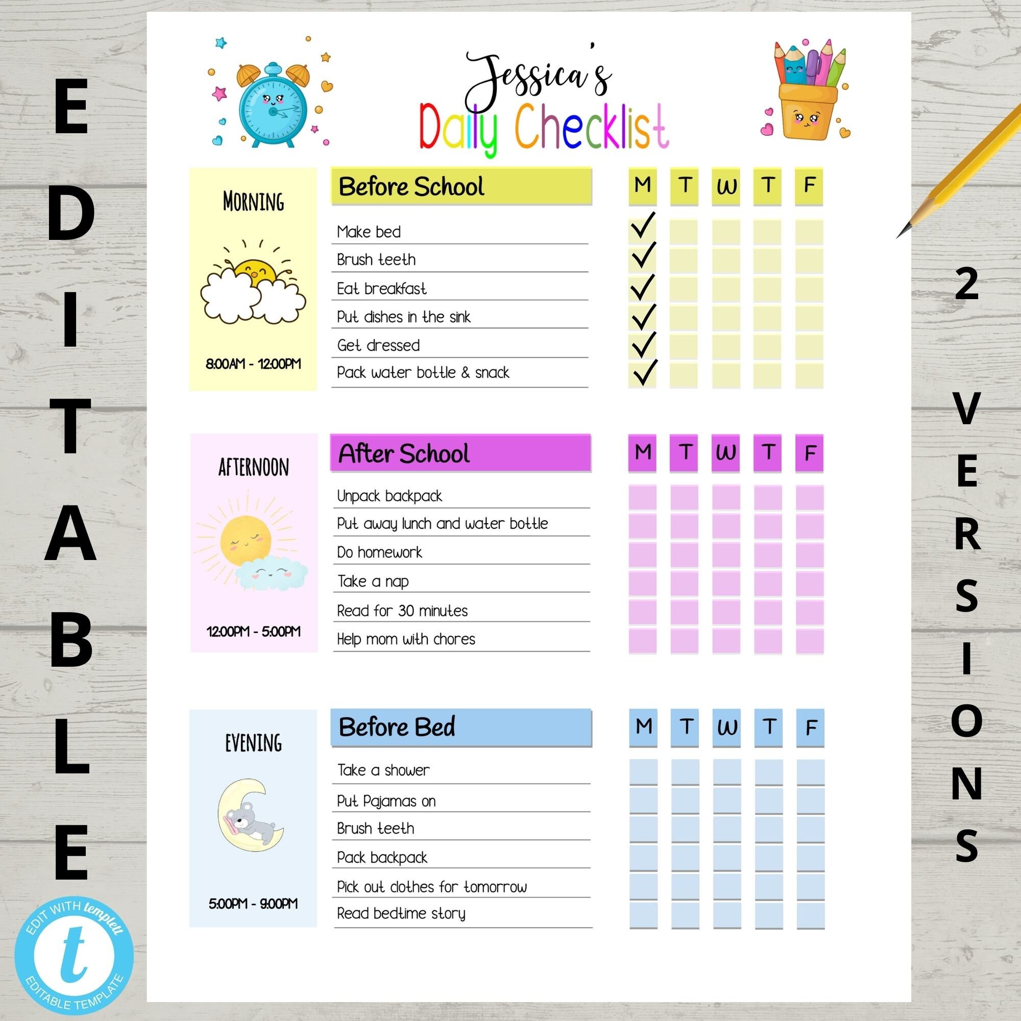 Kids Daily School Checklist Schedule Printable Editable 60 OFF kids-daily-school-checklist-schedule-printable-editable-60-off