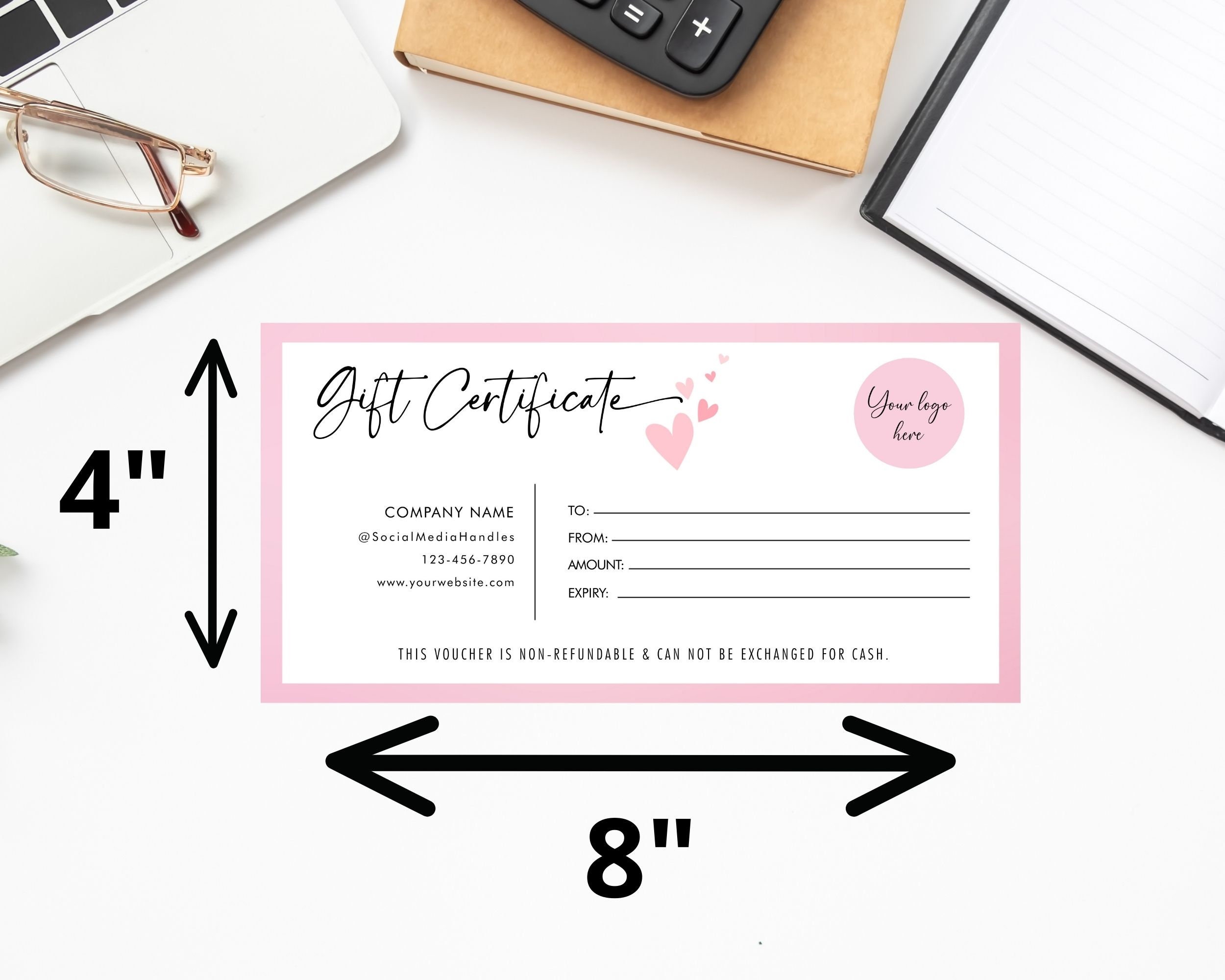 Editable Pink Gift Certificate Template Printable Gift Voucher ...