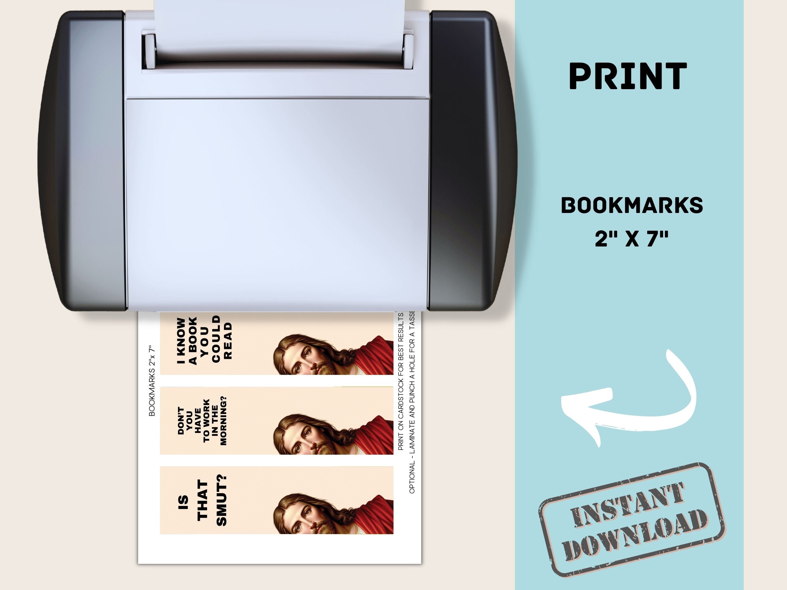 4 Funny Bookmarks Jesus is Watching You Read Printable Bookmarks Unique ...