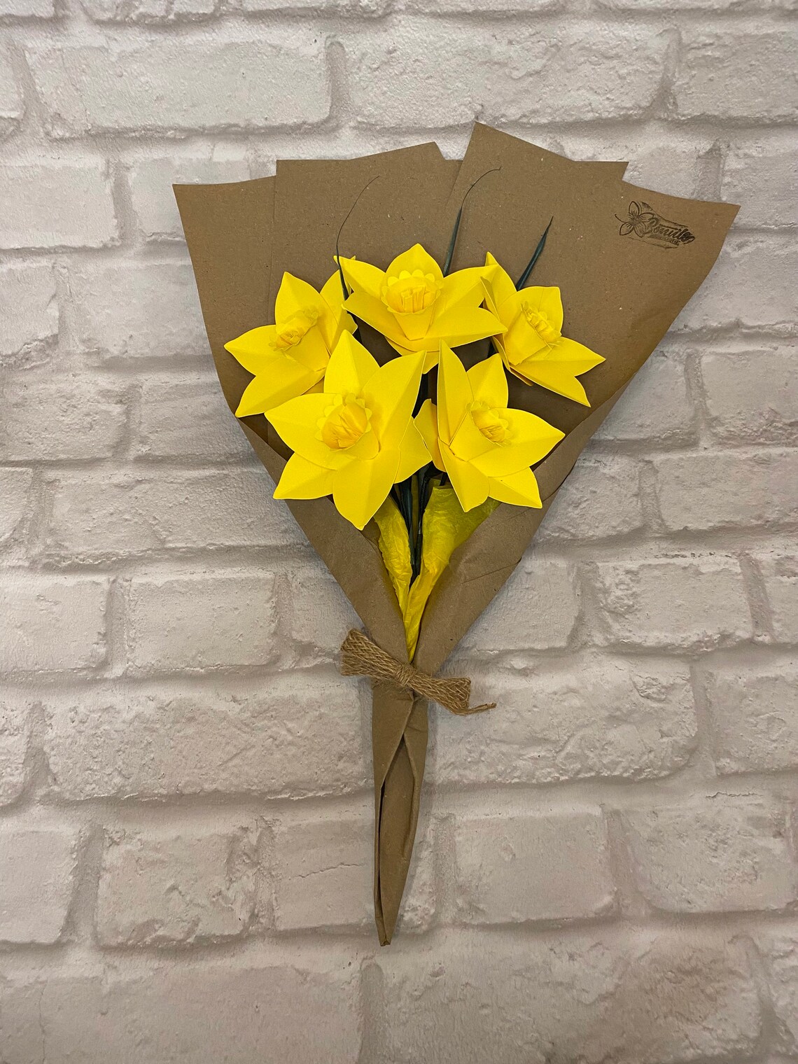 Paper Flower Daffodil-Made to Order gift forever | Etsy