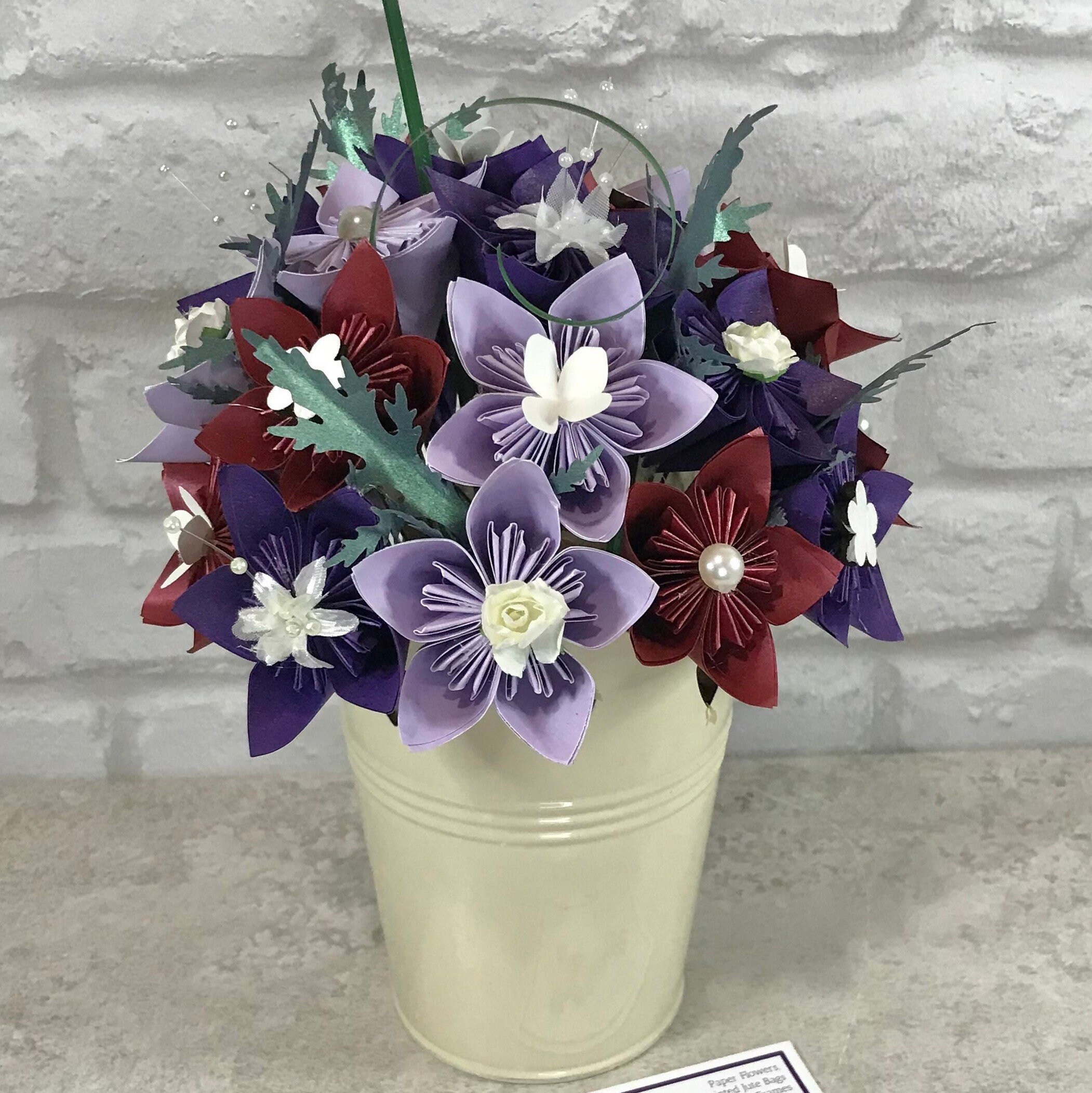 Large Pot With Made to Order Paper Flowers Occasion Gift for - Etsy