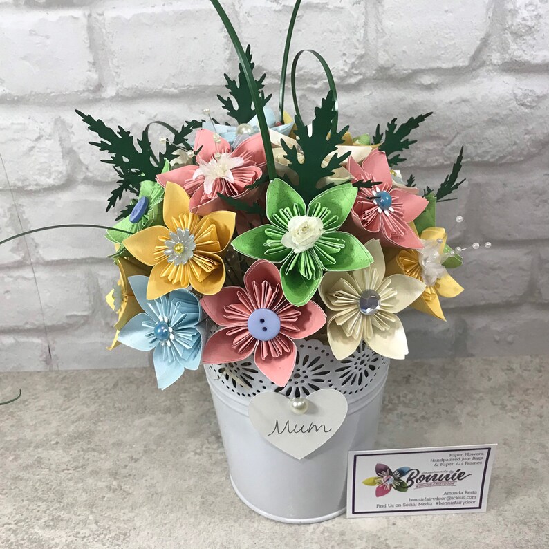 Custom Extra Large Pot With Paper Flowers Floral Arrangement | Etsy UK