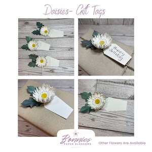 Paper Flower Gift Tags Daisies Pack of 3 Made to Order Gift - Etsy UK