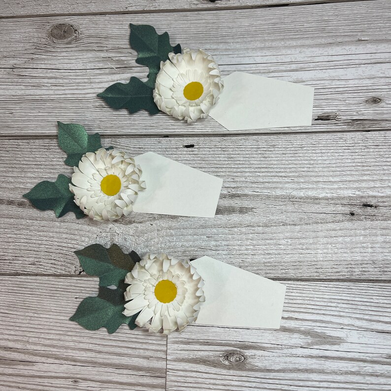 Paper Flower Gift Tags Daisies Pack of 3 Made to Order Gift - Etsy UK