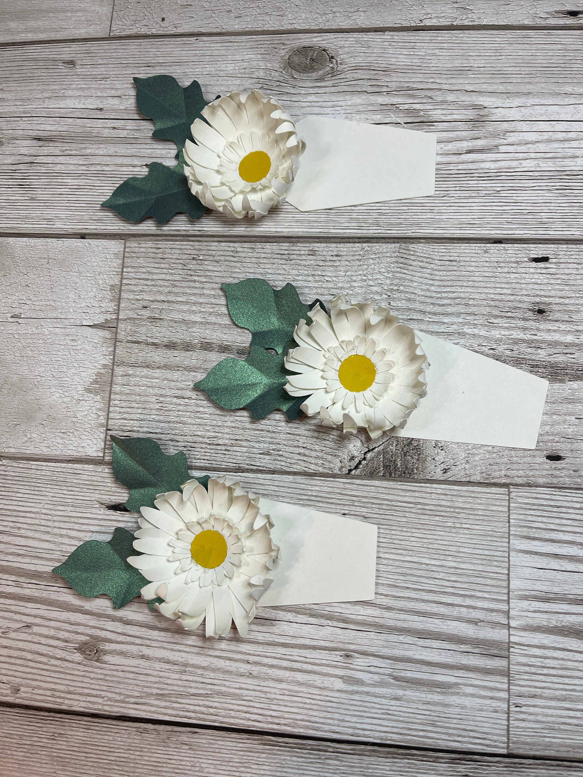 Paper Flower Gift Tags Daisies Pack of 3 Made to Order Gift - Etsy UK