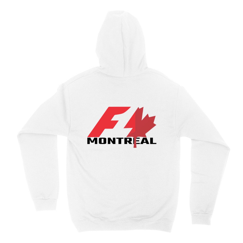 White Formula 1 Hoodie With Canadian Grand Prix Design F1 Racing ...