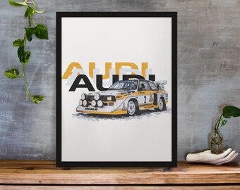 Audi Quattro Rally Poster - Etsy
