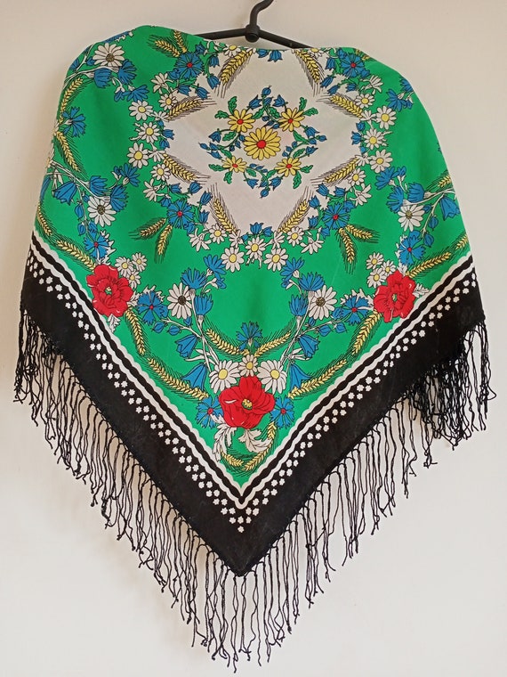 Antique Handkerchief Vintage Floral Scarves Wraps Hat | Etsy