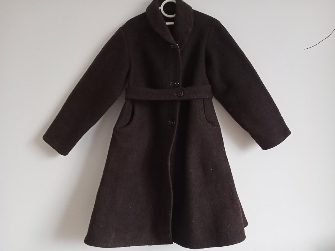 Coat Womens Antique Outerwear Authentic Sheepskin Coat Vintage Raincoat ...