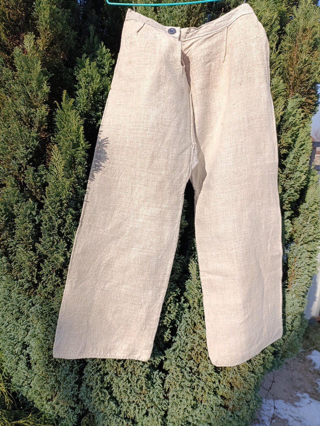 9 Pants Linen Woven Vintage Trousers Rural Old Attire Peasants Antique ...