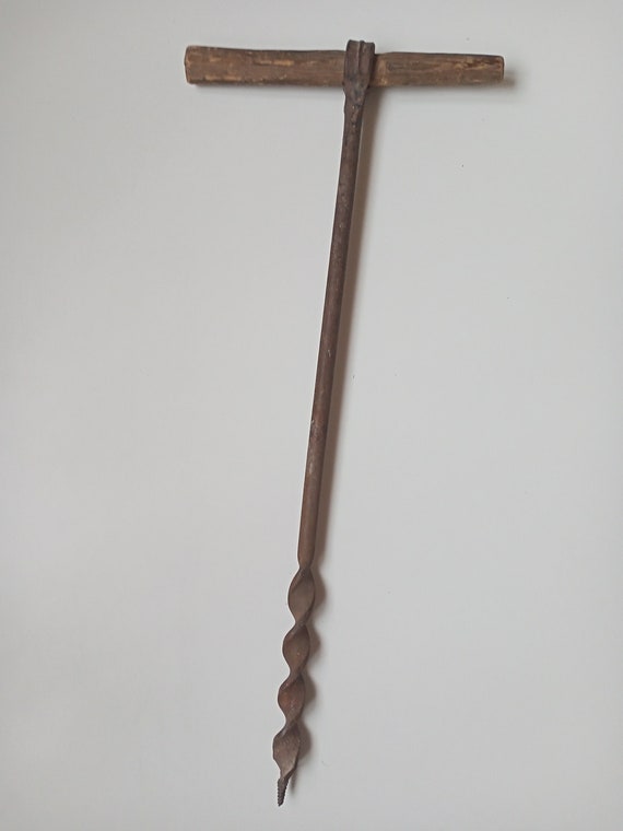 Primitive Drill Antique Metal Tools Vintage Rustic Implement | Etsy