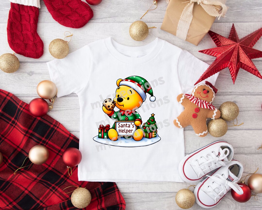 Youth/toddler Santa's Helper Bear Helper Christmas Apparel - Etsy