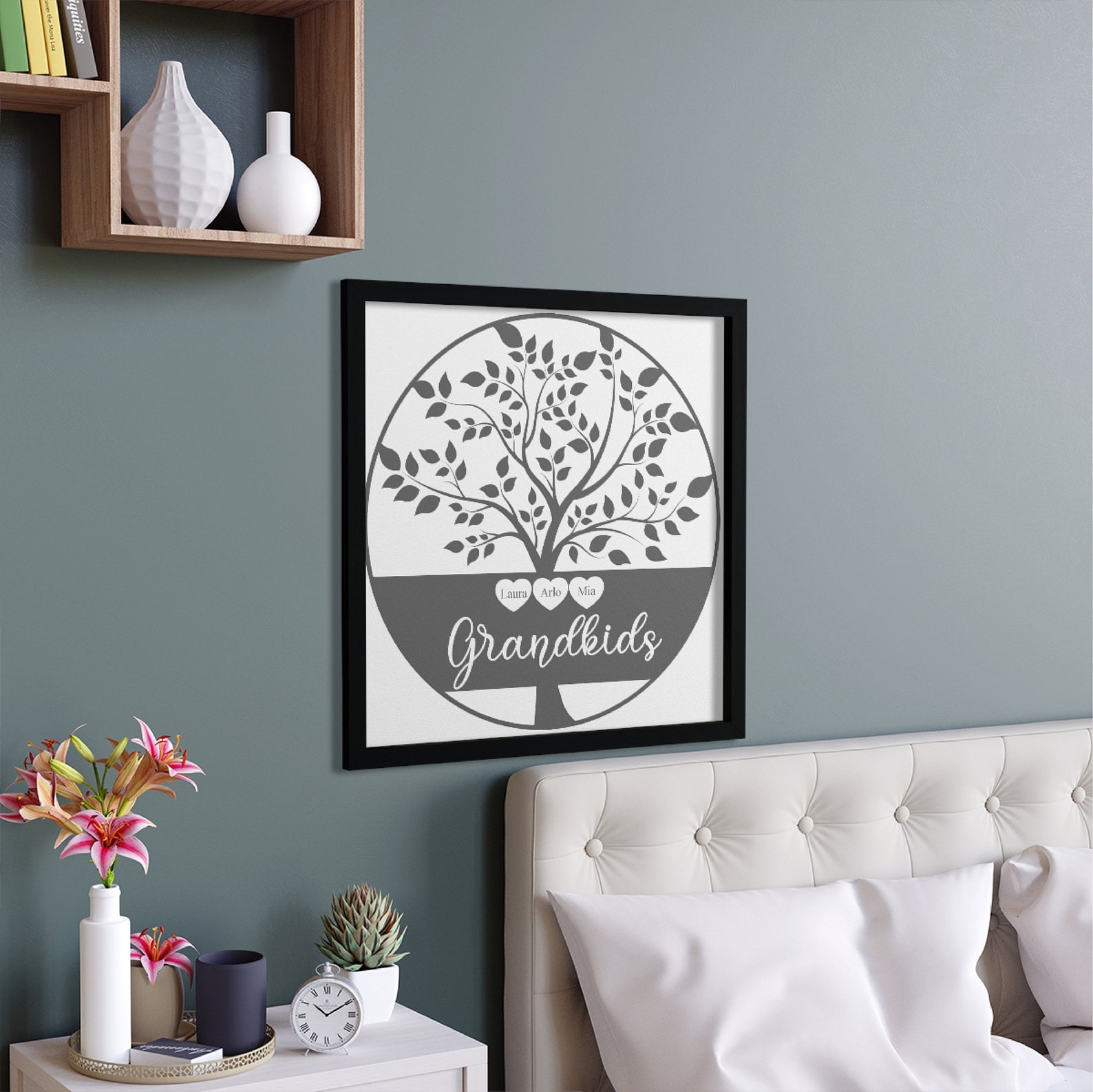 Grandkids Family Tree SVG File, Customizable Design for Sign, Farmhouse ...