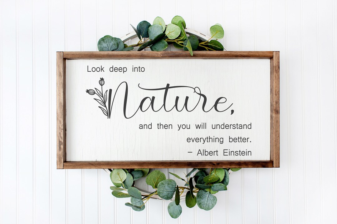 Nature Quote With Flower Spring Sign, SVG File With Inspirational Quote ...