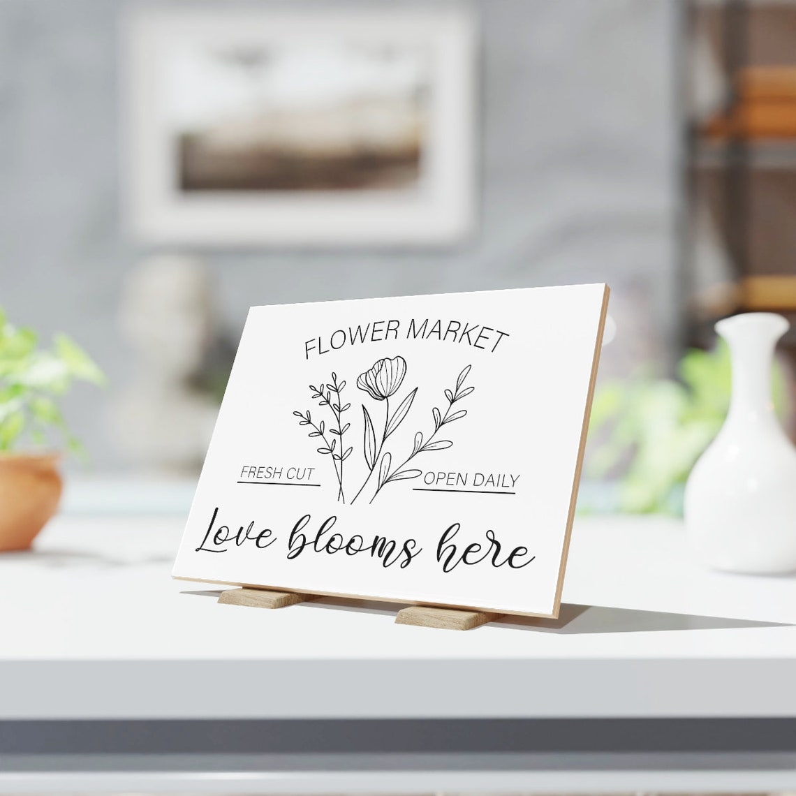 Fresh Flower Market Sign SVG Spring Design Farmhouse Style - Etsy