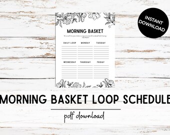 Homeschool Morning Basket Schedule Morning Basket Planning Pages ...