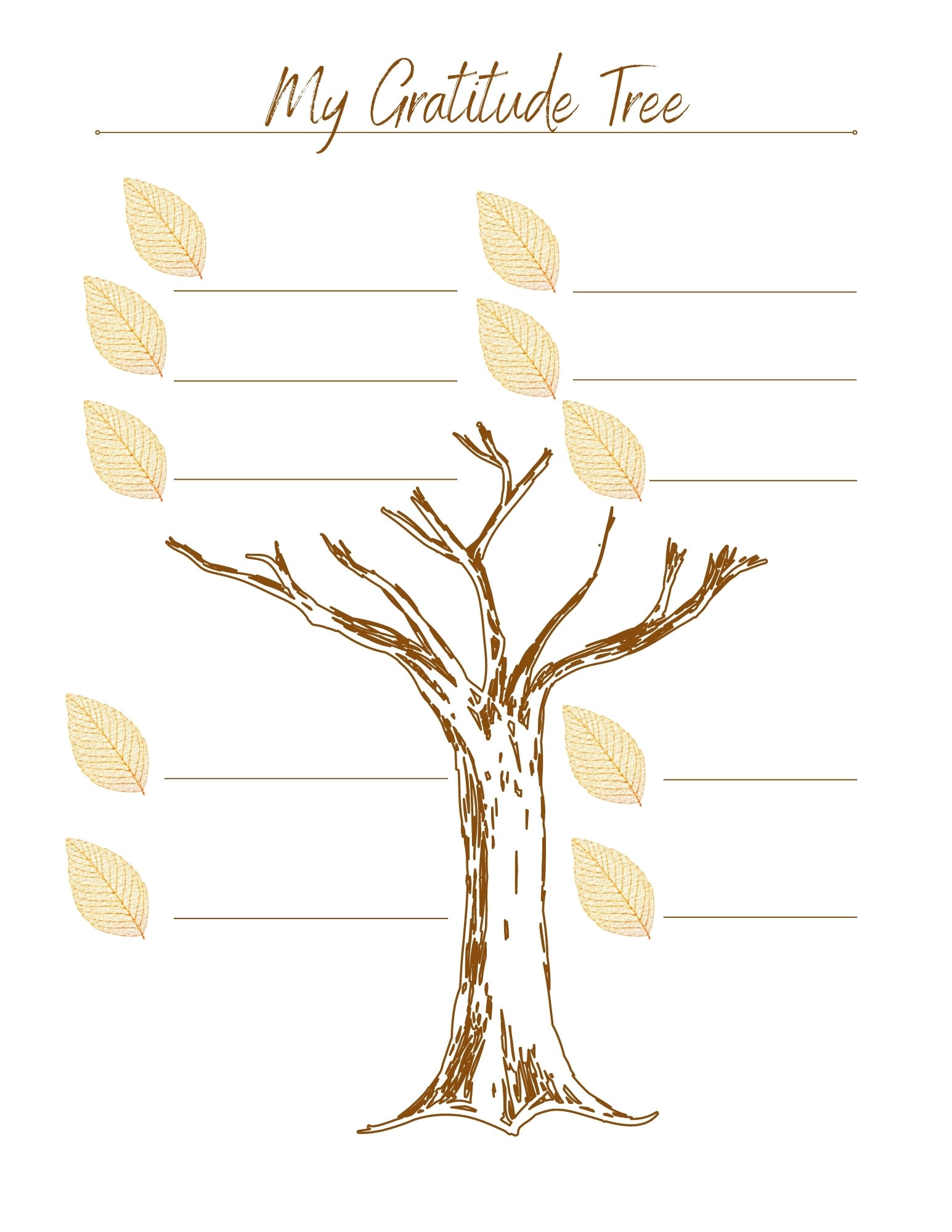 Gratitude Tree Printable - Etsy