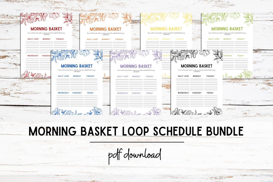 Morning Basket Loop Schedule Bundle - Etsy