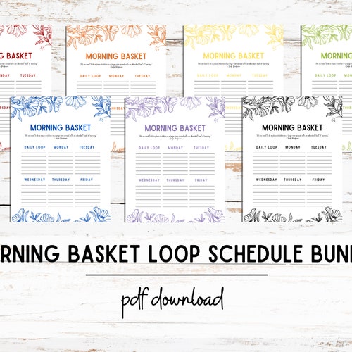 Homeschool Morning Basket Schedule Morning Basket Planning - Etsy