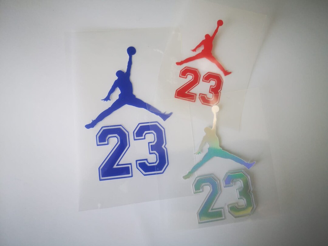 Custom Number Jumpman Iron On, Jordan Diy Appliques, Holographic ...