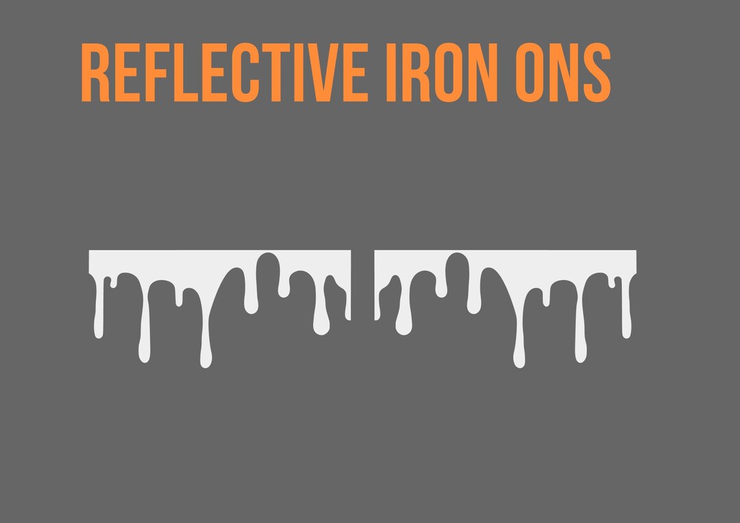 Drip Reflective Iron on Decals, Reflective Patches, Reflective Heat ...