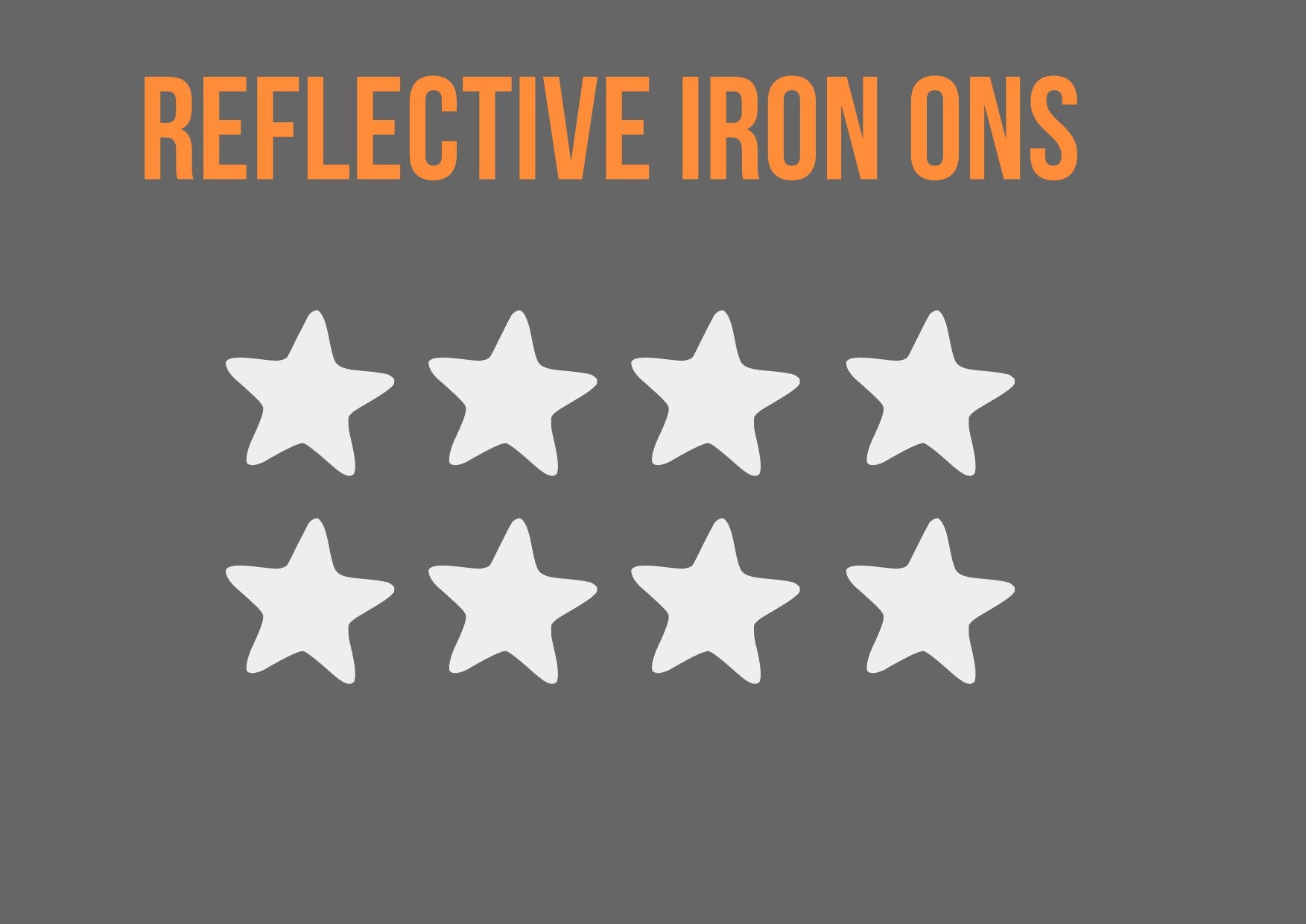 Stars Reflective Iron on Decals, Reflective Patches, Reflective Heat ...