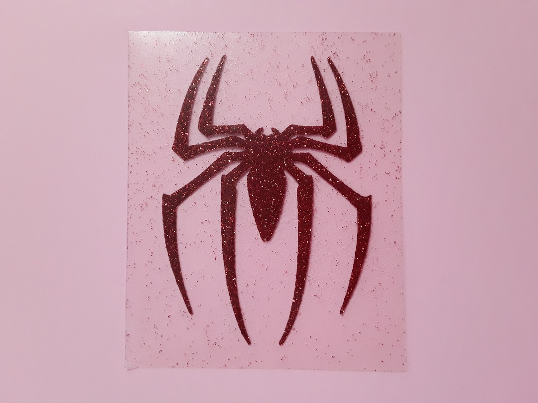 Glitter Spider Iron on Applique - Halloween Heat Transfer Patch - Etsy