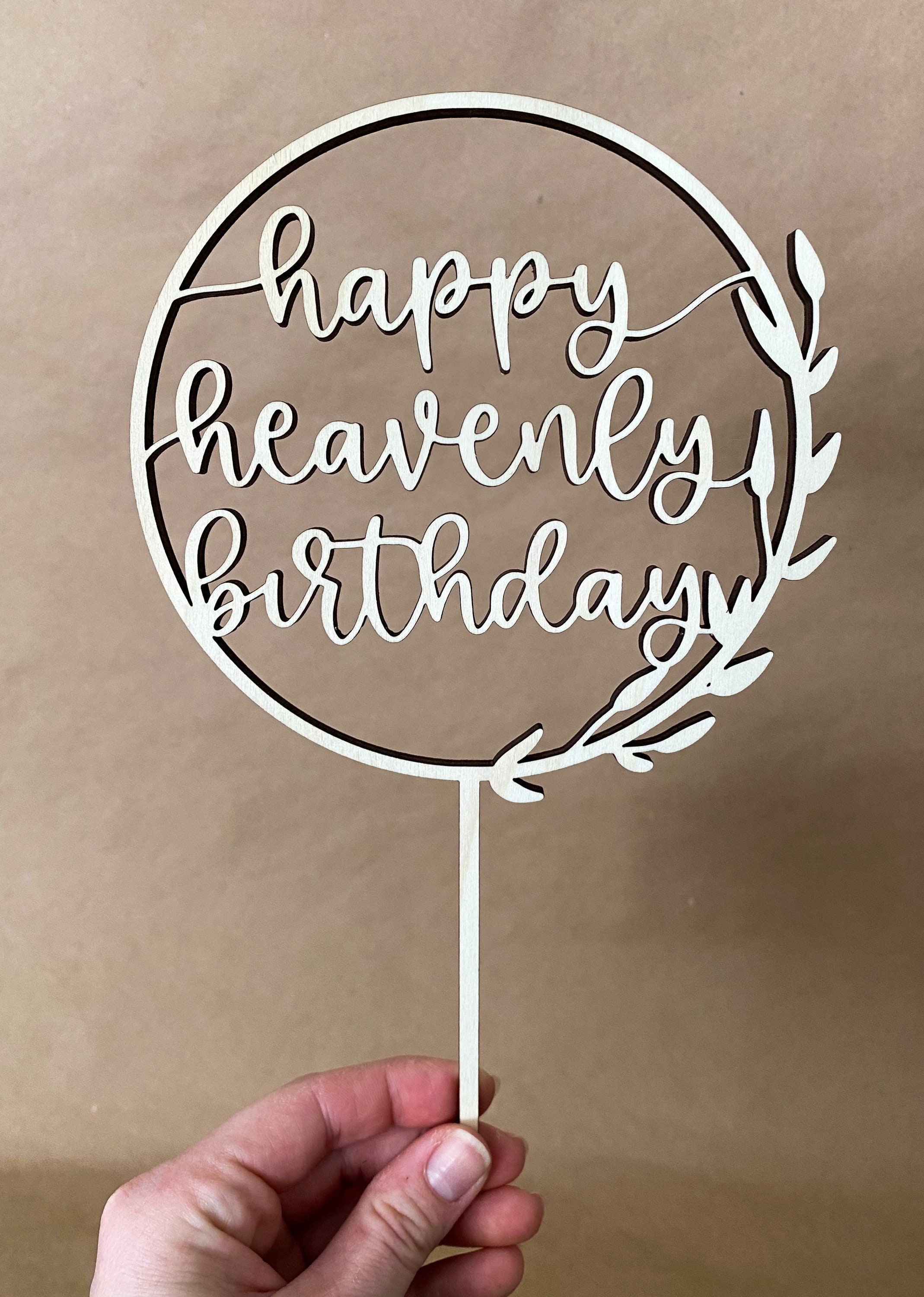 Heavenly Birthday Cake Topper Custom Cake Topper Memorial - Etsy