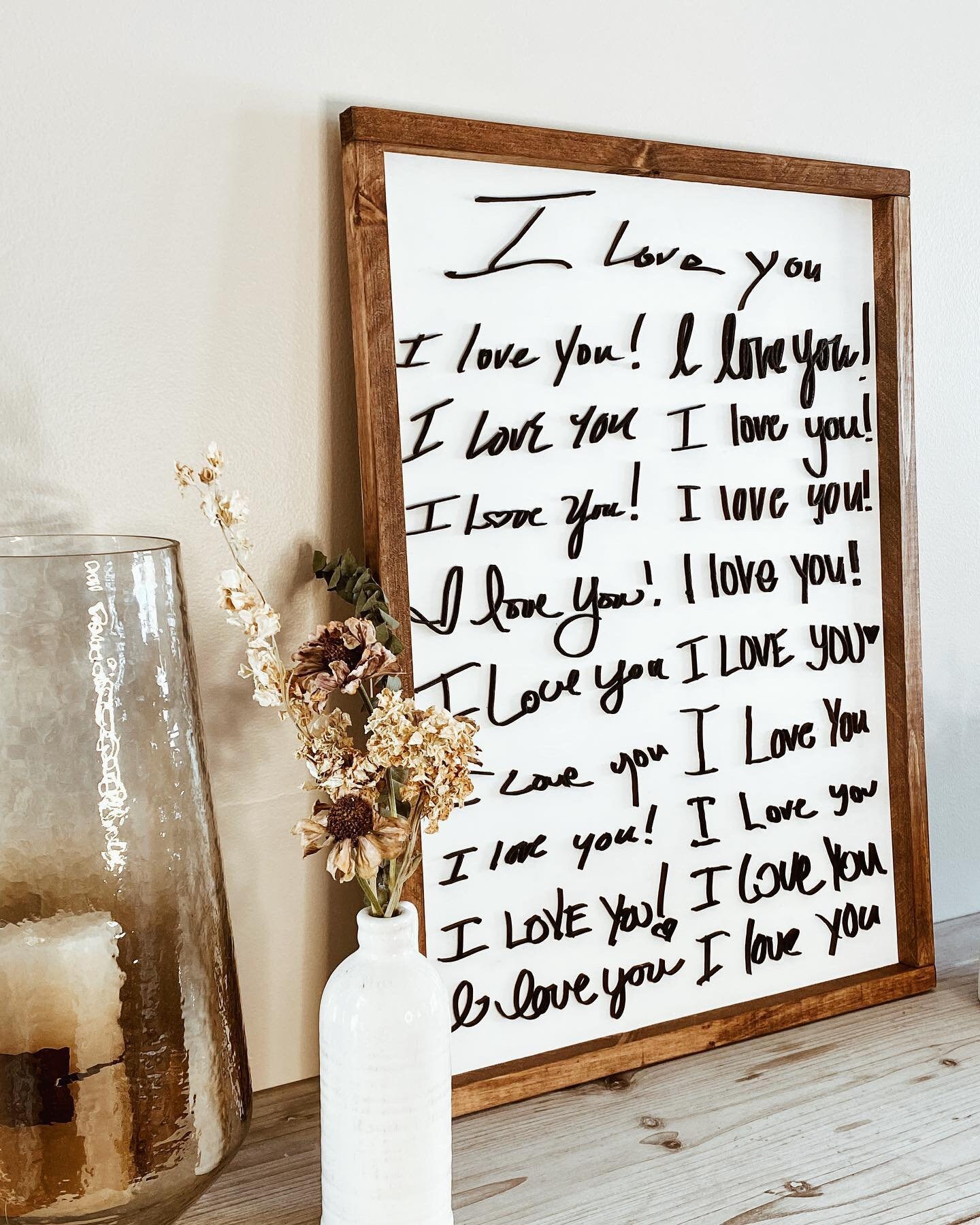 Handwritten I love you Sign I Custom Gift I 3D | Etsy