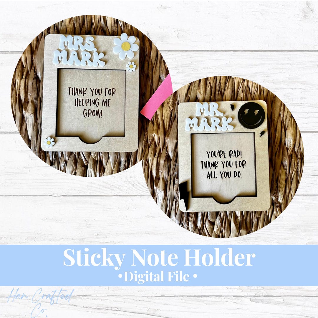 Teacher Note Pad SVG Bundle Note Pad Teacher Gift Glowforge Note Pad ...