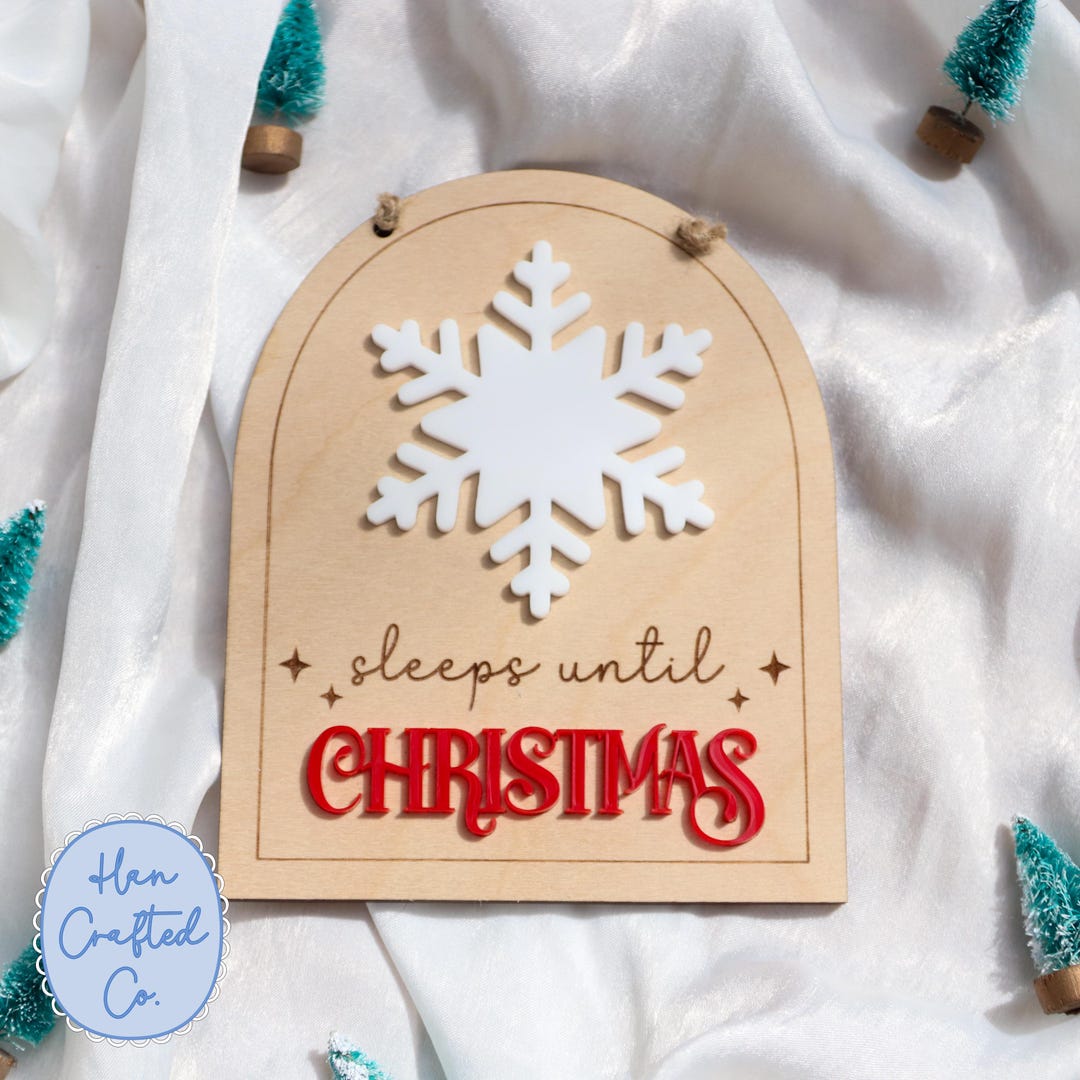 Santa Countdown | Christmas Countdown Sign | Days Until Christmas Dry ...