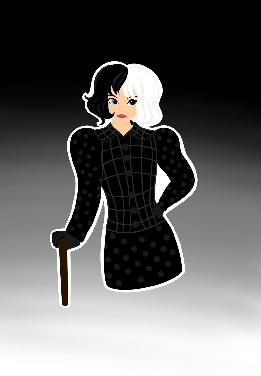 Cruella Sticker - Etsy