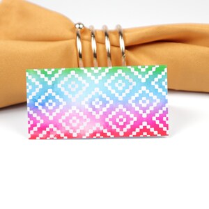 Name Place Card, Rainbow Table Setting, Guest Seating Arrangement ...