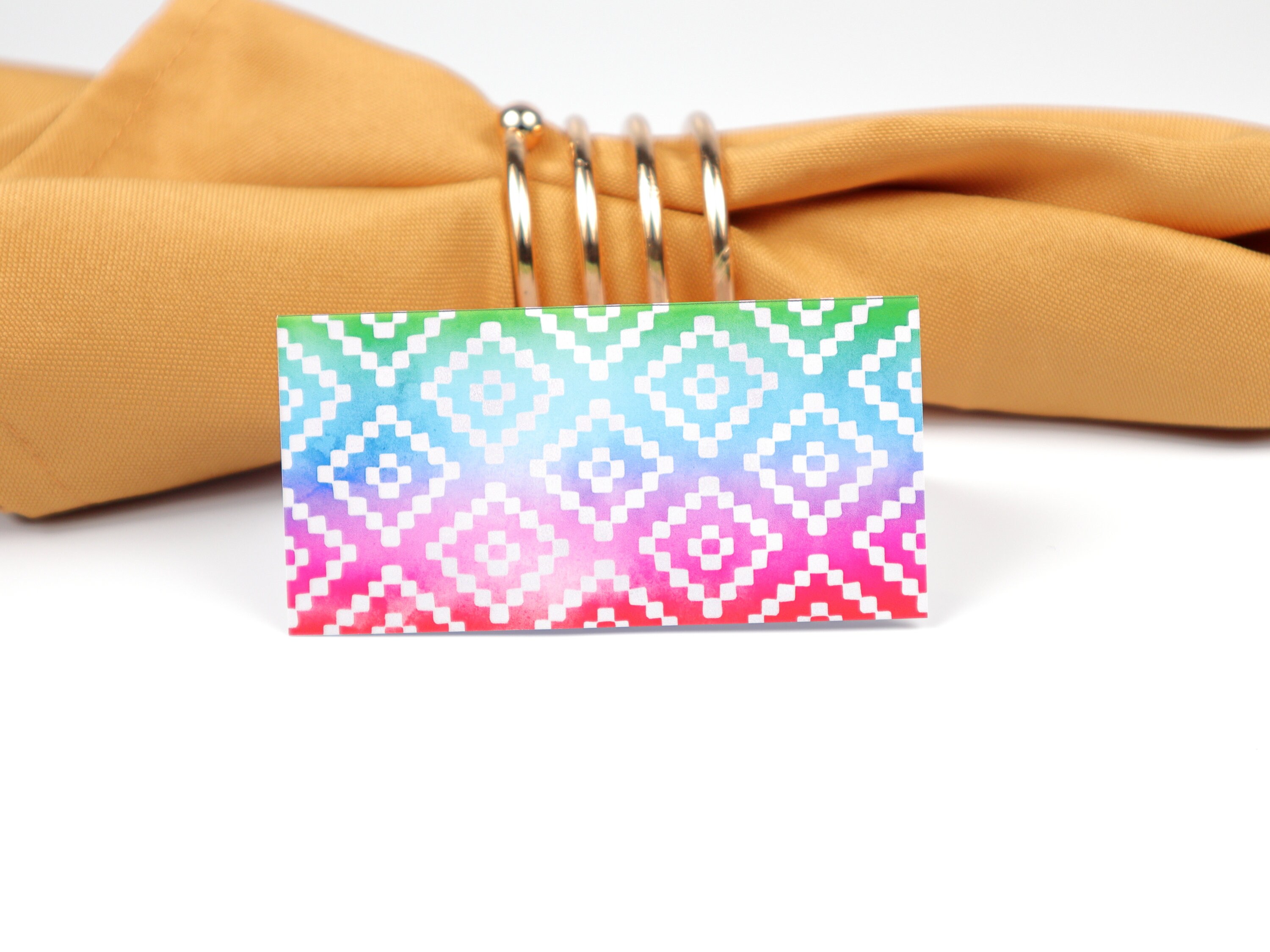 Name Place Card, Rainbow Table Setting, Guest Seating Arrangement ...