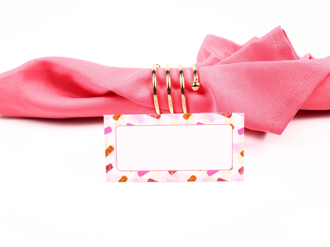 Birthday Design Name Place Card, Table Setting, Guest Seating ...