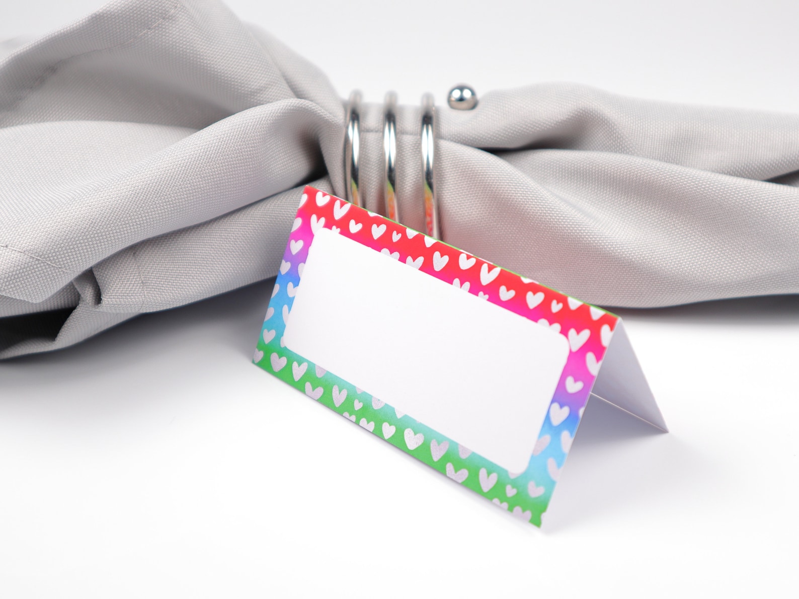 Name Place Card, Rainbow Table Setting, Guest Seating Arrangement ...