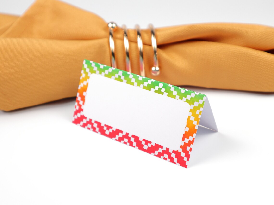 Name Place Card, Rainbow Table Setting, Guest Seating Arrangement ...