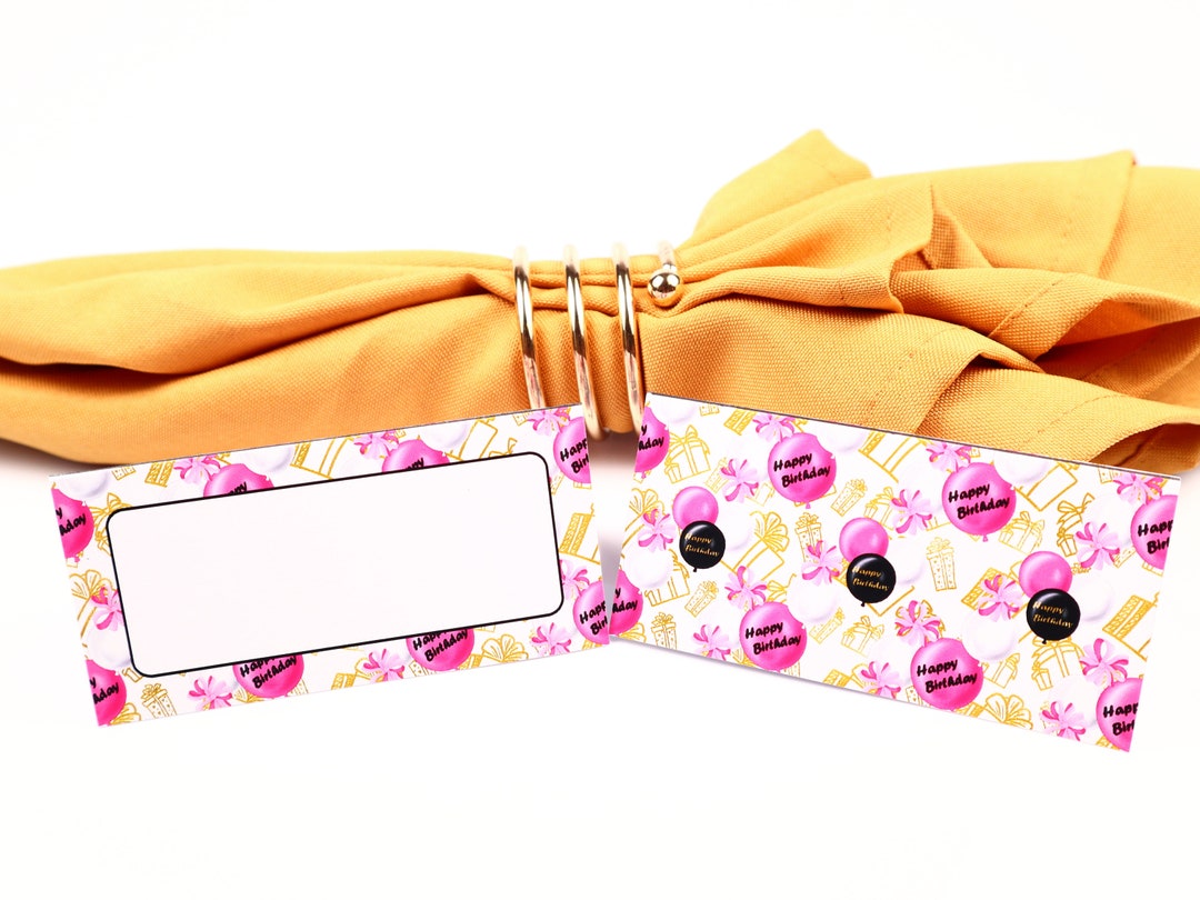 Birthday Design Name Place Card, Table Setting, Guest Seating ...