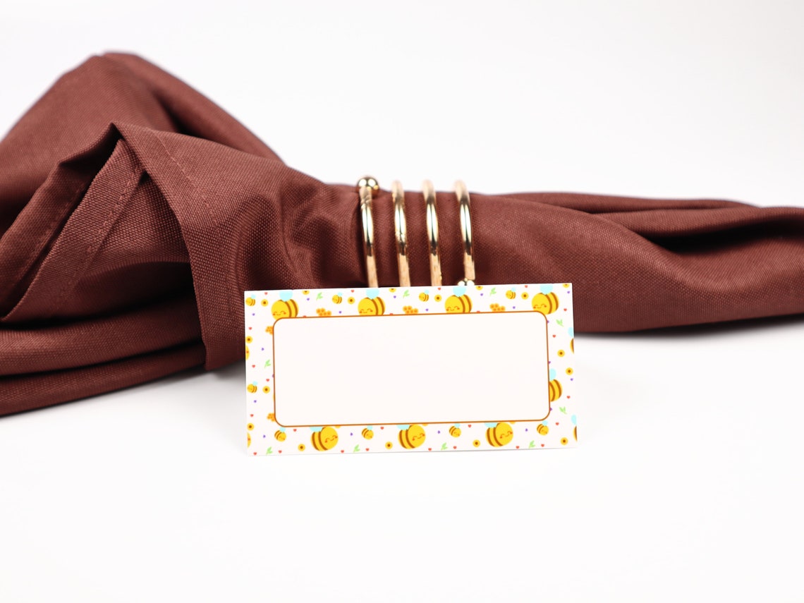 Name Place Cards, Bees and Honeycomb Table Setting, Guest Seating ...