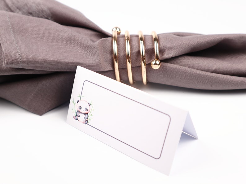 Name Place Card, Panda Table Setting, Guest Seating Arrangement, Table ...