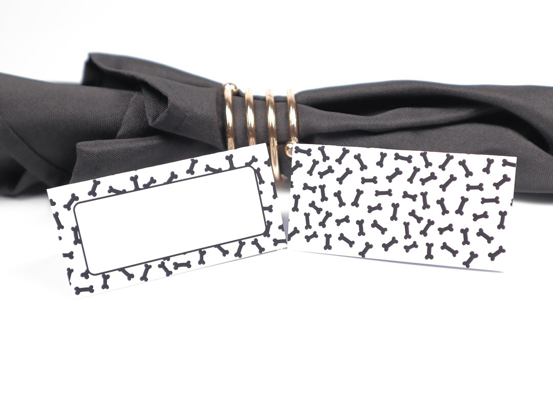 Name Place Cards, Dog Bone Table Decor, Buffet Food Label for Dog ...