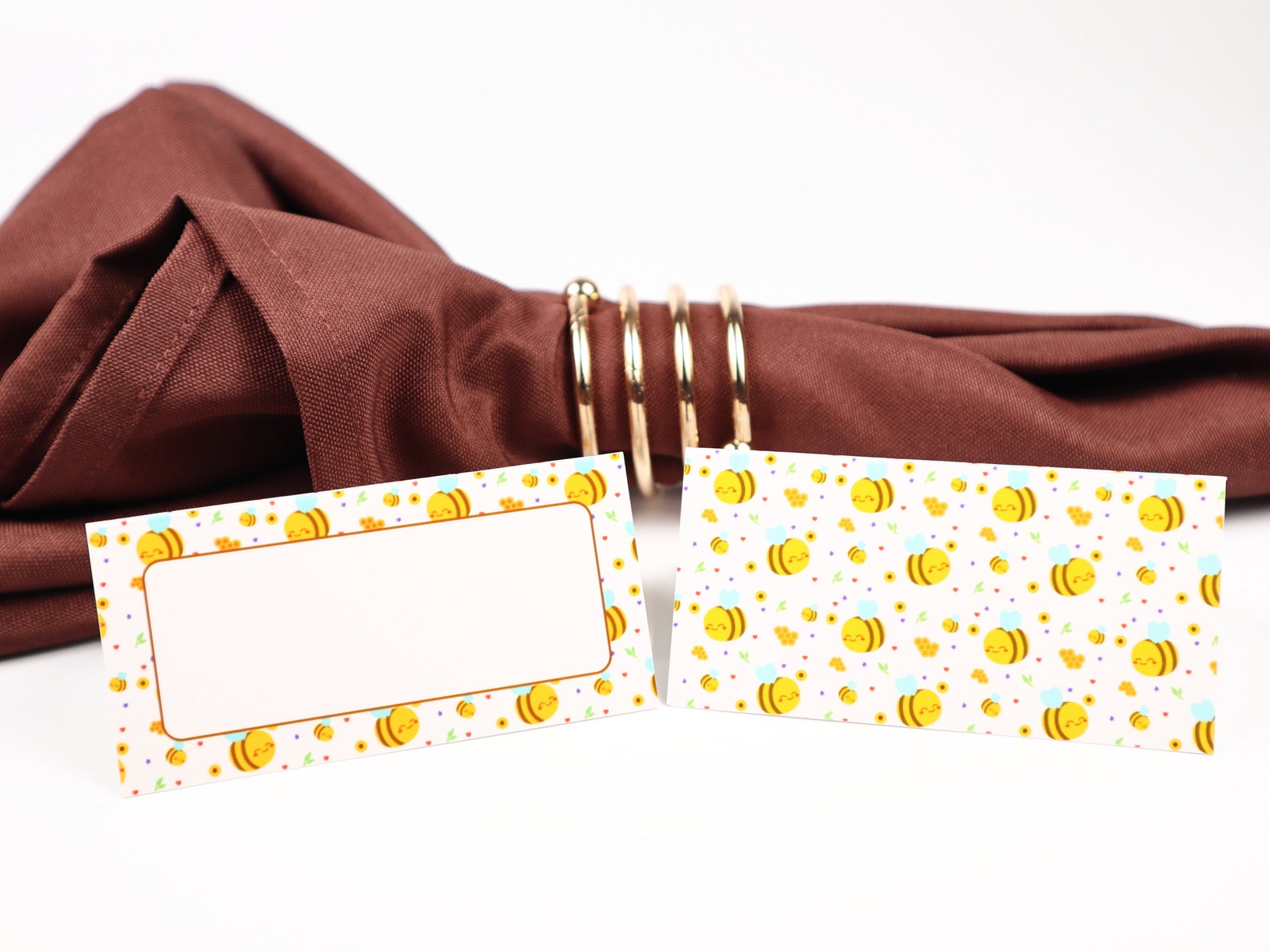 Name Place Cards, Bees and Honeycomb Table Setting, Guest Seating ...