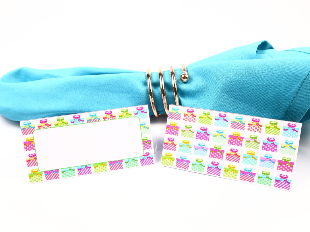 Birthday Design Name Place Card, Table Setting, Guest Seating ...