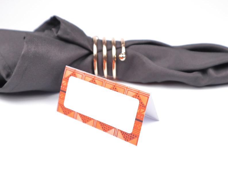 Name Place Card, African Bogolan Table Setting, Guest Seating ...