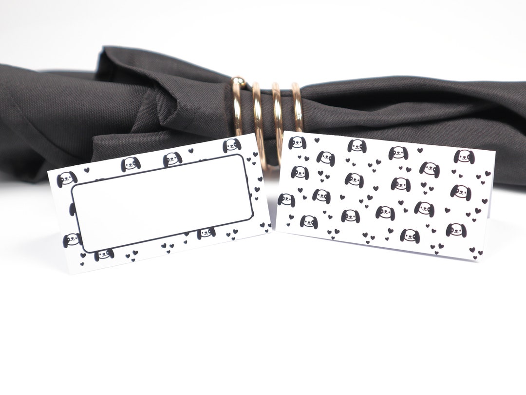 Name Place Cards, Dog /puppy Face Table Decor, Buffet Food Label for ...