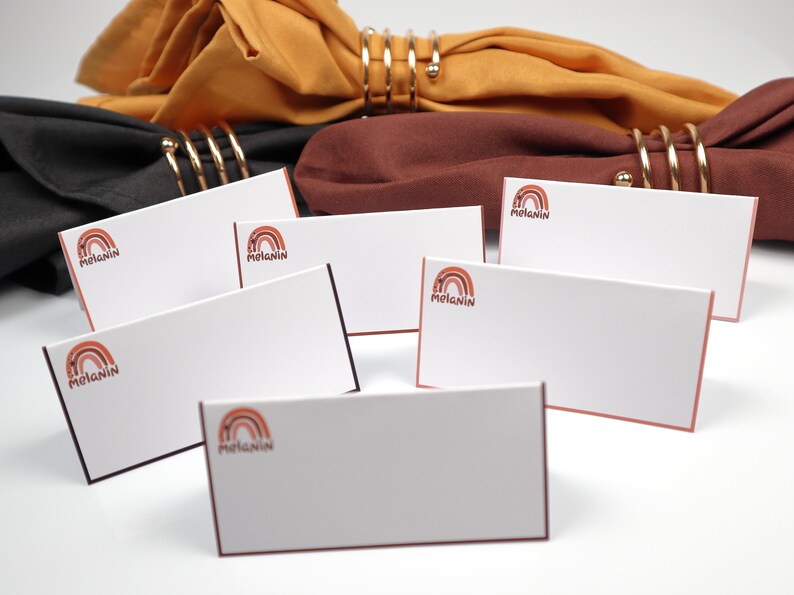 Name Place Card, Melanin Rainbow Table Setting, Guest Seating ...